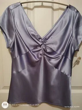 Talbots | Tops | Talbots Silk Tank Empire Knot Cap Slv Sz 8 Chicos ...